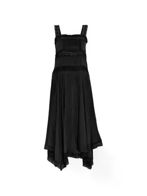 GANNI Lace-trim Pleated Midi Dress