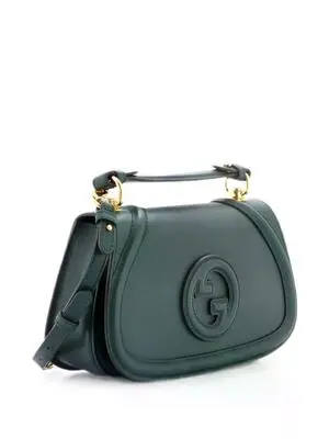 Gucci Blondie Nm Top Handle Bag Canvas With Leather Medium Shoulder Bag