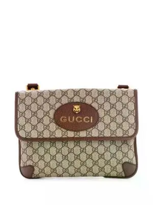 Gucci Gg Coated Canvas Neo Vintage Flap Messenger Bag - Brown