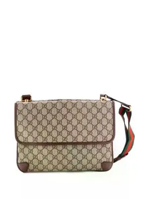 Gucci Gg Coated Canvas Neo Vintage Flap Messenger Bag - Brown