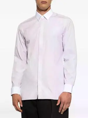 TOM FORD Contrast-collar Concealed-fastening Shirt - Pink