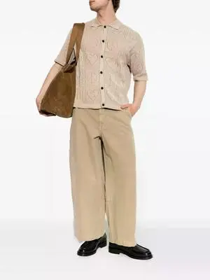 ALLSAINTS Arktx Crochet-knit Button-down Cardigan - Neutrals