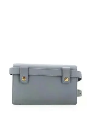 Dior Saddle Rectangular Leather Belt Bag - Grey