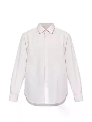Paul Smith Contrast-trimmed Long-sleeved Shirt - Pink