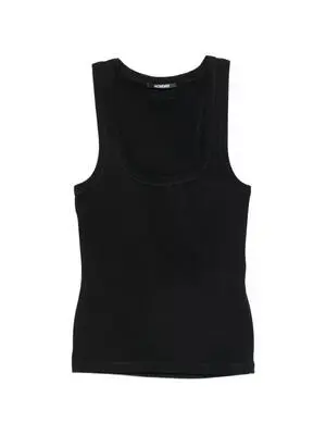 Jacquemus Le Gros Grain Scoop-neck Ribbed-knit Tank Top - Black