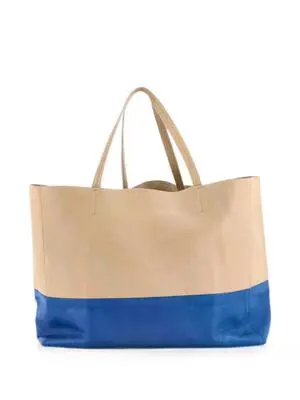Celine Horizontal Bi-cabas Leather Large Tote Bag