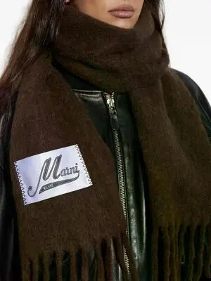 Marni Logo-patch Fringed Scarf