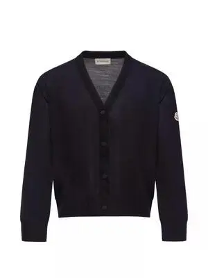 Moncler V-neck Button-up Cardigan - Blue