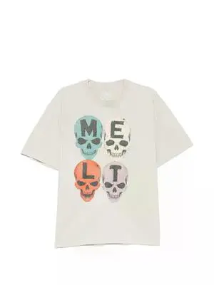 MELT Skull-print T-shirt - Neutrals