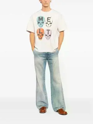MELT Skull-print T-shirt - Neutrals