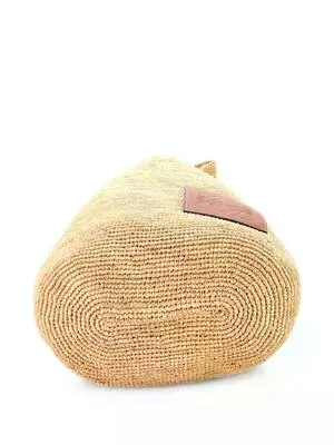 Loewe Slit Straw Large Tote Bag - Neutrals