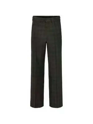 MAISON MARGIELA Check-pattern Tailored Trousers - Brown