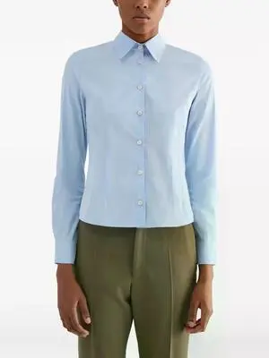 JIL SANDER Fitted Cotton-poplin Shirt