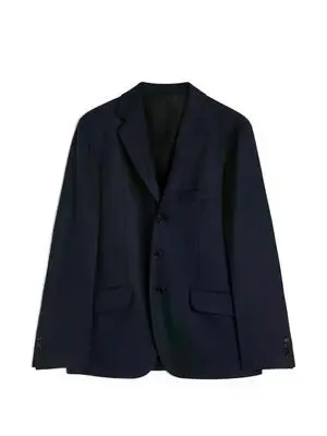 JIL SANDER Wool Flannel Tailored Jacket - Blue