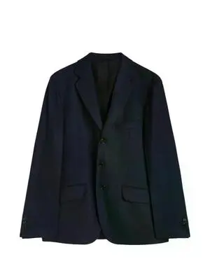 JIL SANDER Wool Flannel Tailored Jacket - Blue