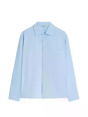 JIL SANDER Logo-embroidered Shirt - Blue
