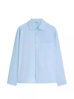 JIL SANDER Lightweight Cotton Poplin Shirt - Blue
