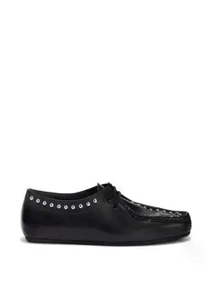 JIL SANDER Hood Stud-embellished Loafers - Black