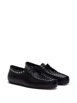 JIL SANDER Hood Stud-embellished Loafers