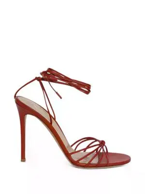 GIANVITO ROSSI Lace-up Strappy Sandals - Red