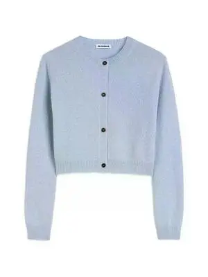JIL SANDER Crew-neck Cardigan - Blue