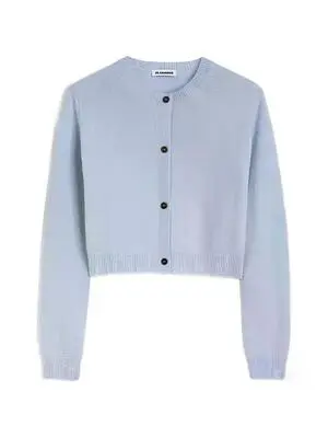 JIL SANDER Crew-neck Cardigan - Blue