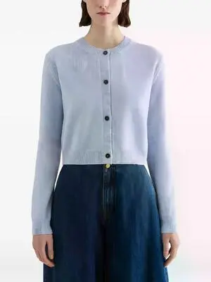 JIL SANDER Crew-neck Cardigan - Blue