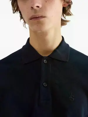 JIL SANDER Monogram-embroidered Polo Shirt