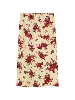 JIL SANDER Floral-print Pencil Midi Skirt