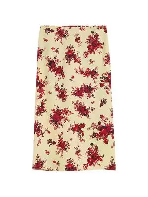 JIL SANDER Floral Print Midi Skirt