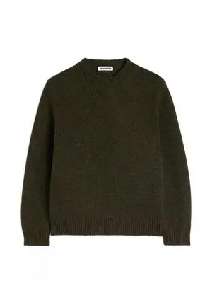 JIL SANDER Crew-neck Wool Sweater - Green