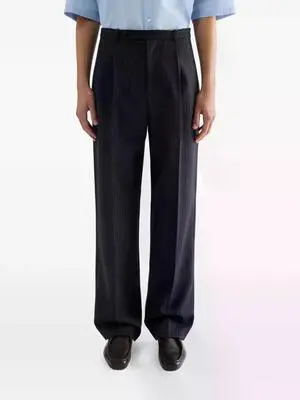 JIL SANDER Pinstripe-pattern Trousers - Blue