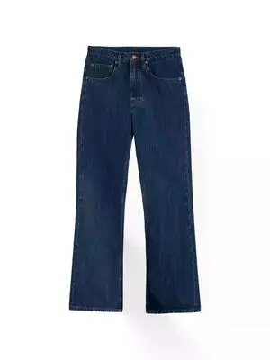 JIL SANDER Flared Cotton Jeans - Blue