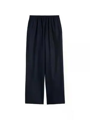 JIL SANDER Merino Wool Flannel Trousers - Blue