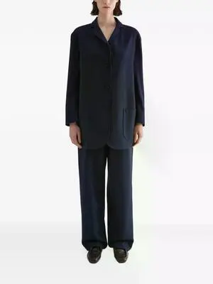 JIL SANDER Merino Wool Flannel Trousers - Blue