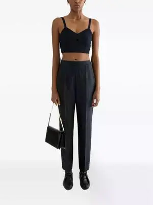 JIL SANDER V-neck Cut-out Top - Blue