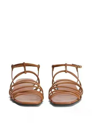 JIL SANDER Interwoven Leather Flat Sandals
