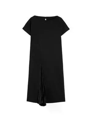JIL SANDER Wool Sablé Pleated Dress