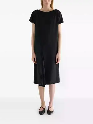 JIL SANDER Wool Sablé Pleated Dress