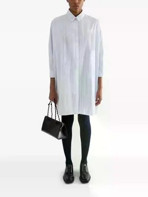 JIL SANDER Striped Cotton Poplin Shirt - White