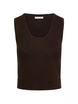 Oscar De La Renta Wool Twin Set Tank