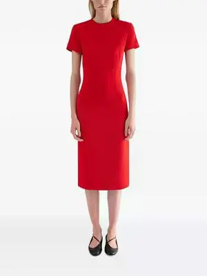 JIL SANDER Cady Crew-neck Dress - Red