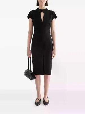 JIL SANDER Cut-out Wool Sablé Dress