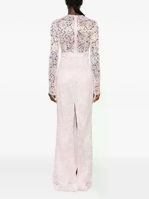 SILK LOVE & LACE Bow-detail Lace Dress