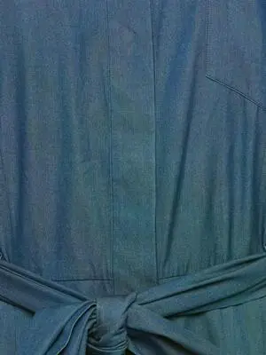 Loro Piana Button-up Belted Jumpsuit - Blue