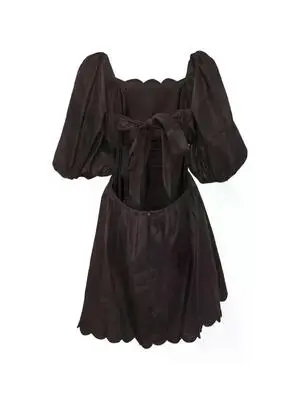 Zimmermann Open-back Puff-sleeves Mini Dress