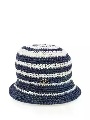 Valentino Garavani Striped Bucket Hat
