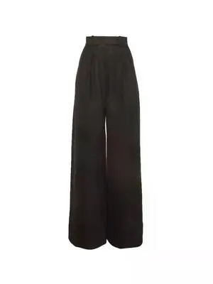 Khaite Wide-leg Pleated Trousers