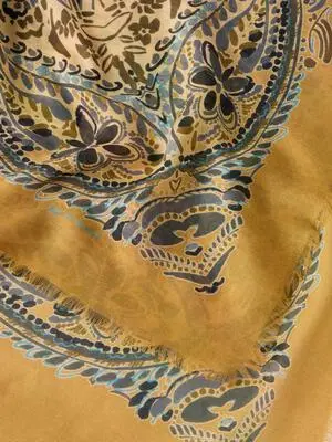 Etro Modal And Cashmere Shawl With Floral Paisley Motif