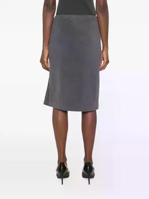 A.M.G. Elasticated-waistband Side-slit Midi Skirt